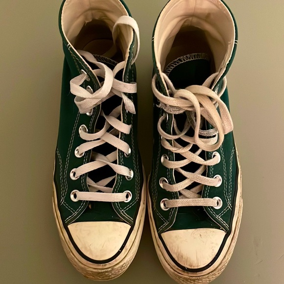 Converse | Shoes | Chuck Taylor All Star Green High Tops | Poshmark